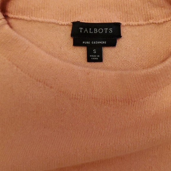 Talbots | Tops | Peach Cashmere Sweater | Poshmark
